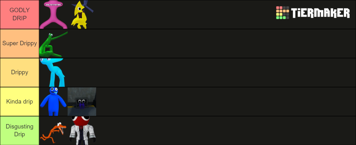 Rainbow Friends Drip Tier List (Community Rankings) - TierMaker