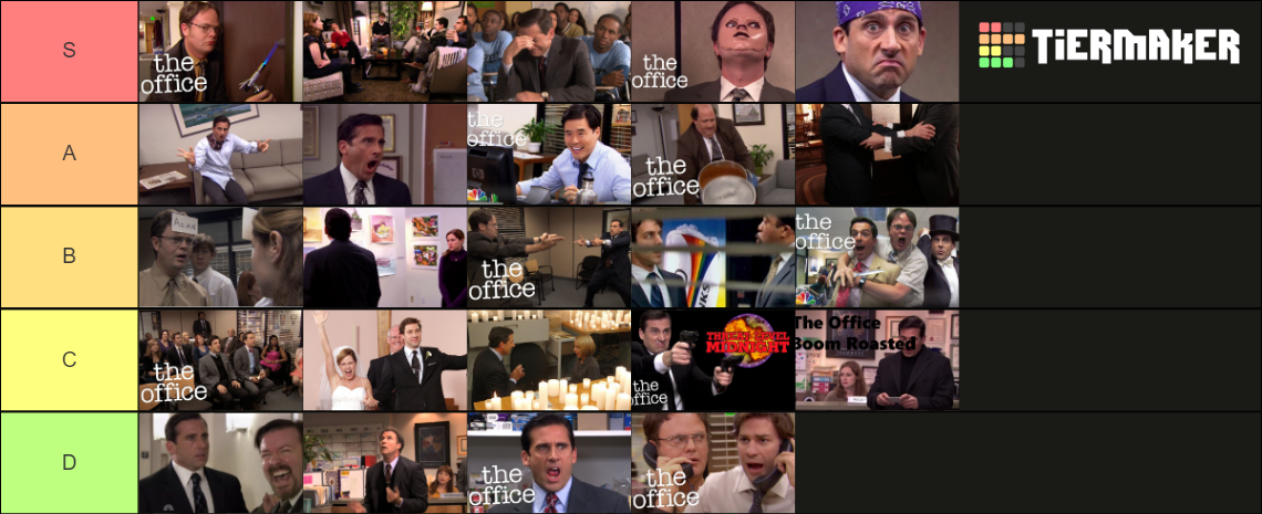 The Office most iconic moments Tier List (Community Rankings) - TierMaker