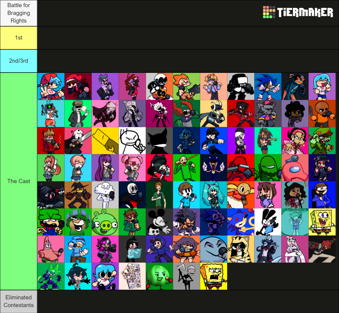 FNF characters (including mods) Tier List (Community Rankings) - TierMaker