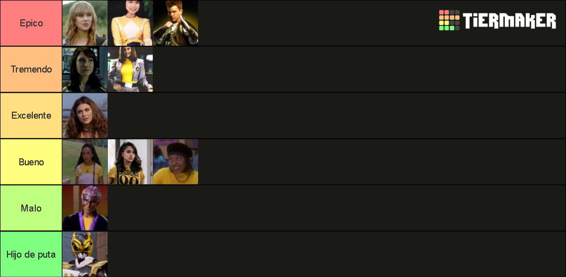 EVERY Yellow Power Ranger (as of 2020) Tier List (Community Rankings ...