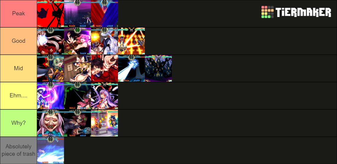 Touhou 15.5 Last Word Tier List (Community Rankings) - TierMaker