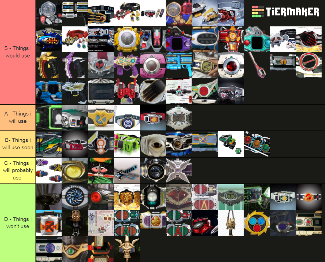 Kamen Rider Heisei Henshin Belt/Driver Tier List (Community Rankings ...