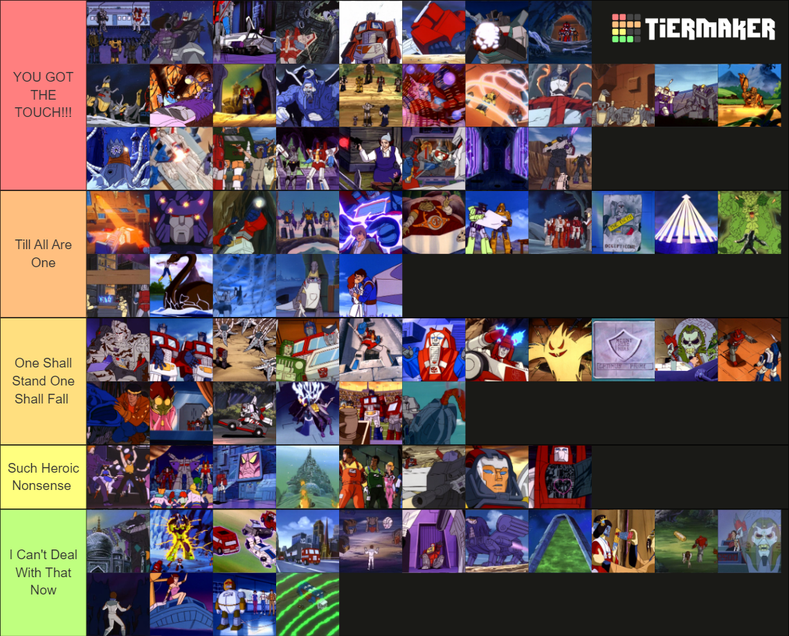 Transformers G1 Cartoon Episodes Tier List (Community Rankings) - TierMaker