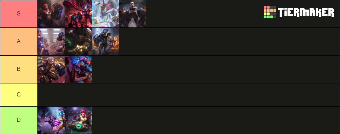 Vi skins tierlist (League of legends and wild rift) Tier List ...