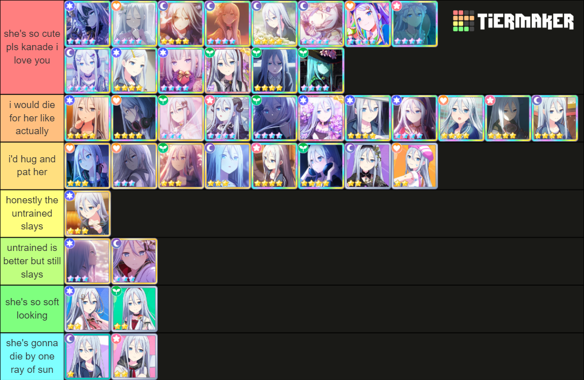 kanade cards Tier List (Community Rankings) - TierMaker