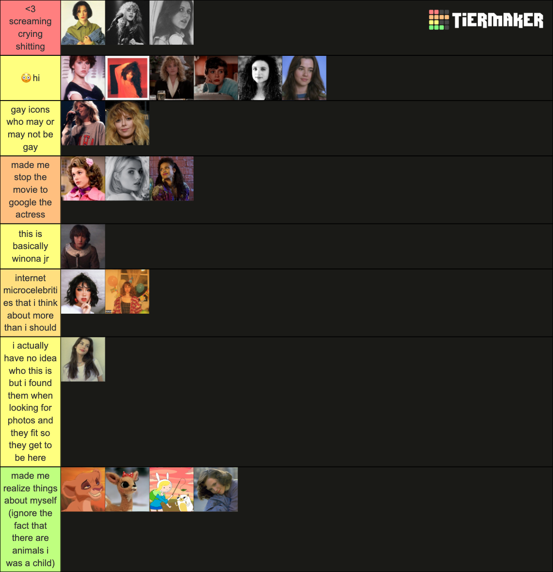 all my meow meows in a nice little row (babygirls) Tier List (Community ...