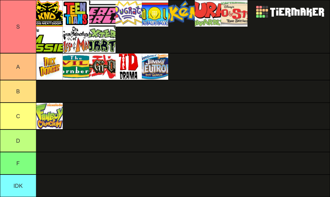 Gen Z Childhood Shows Tier List (Community Rankings) - TierMaker