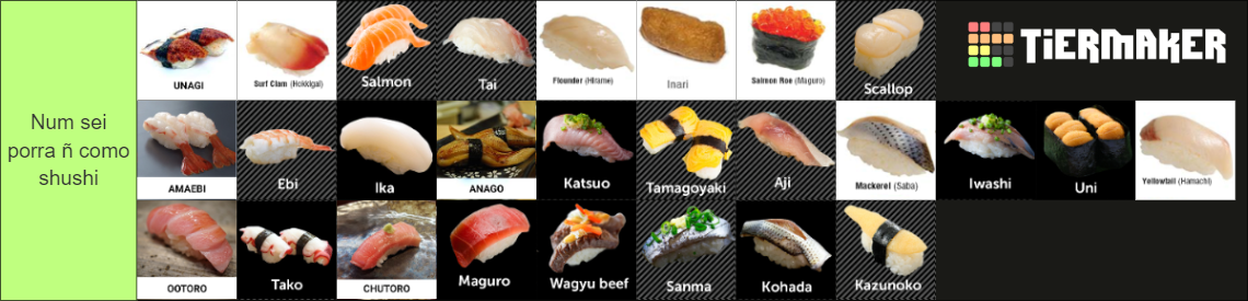 Japanese sushi - best nigiri types Tier List (Community Rankings ...