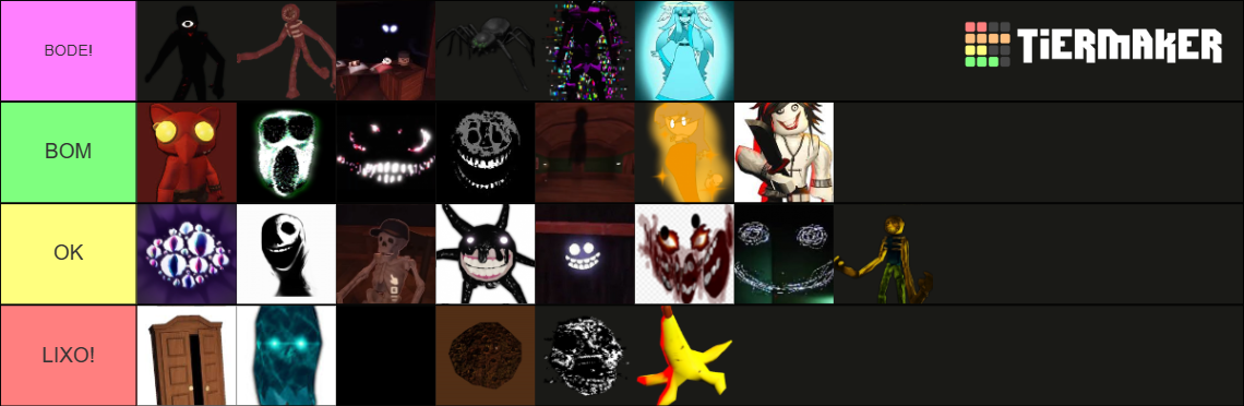 Doors Roblox Game 1 Tier List (Community Rankings) - TierMaker
