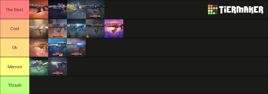 Codm Mythic Guns Tier List (Community Rankings) - TierMaker
