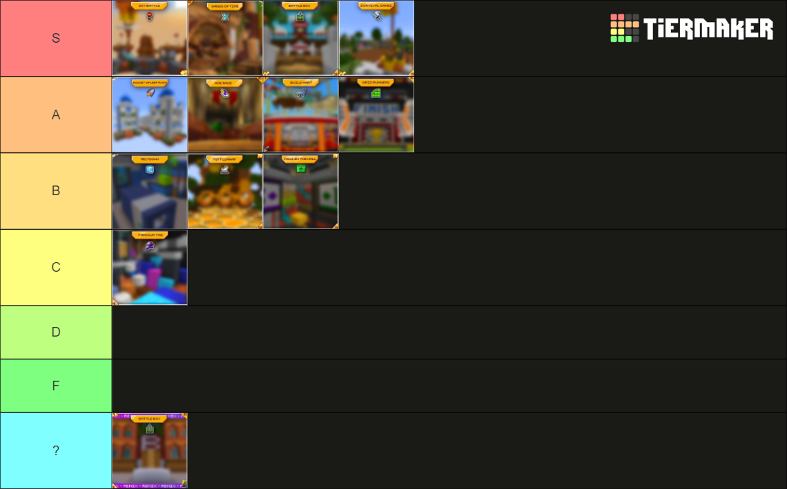 mcc games (20-22) Tier List (Community Rankings) - TierMaker