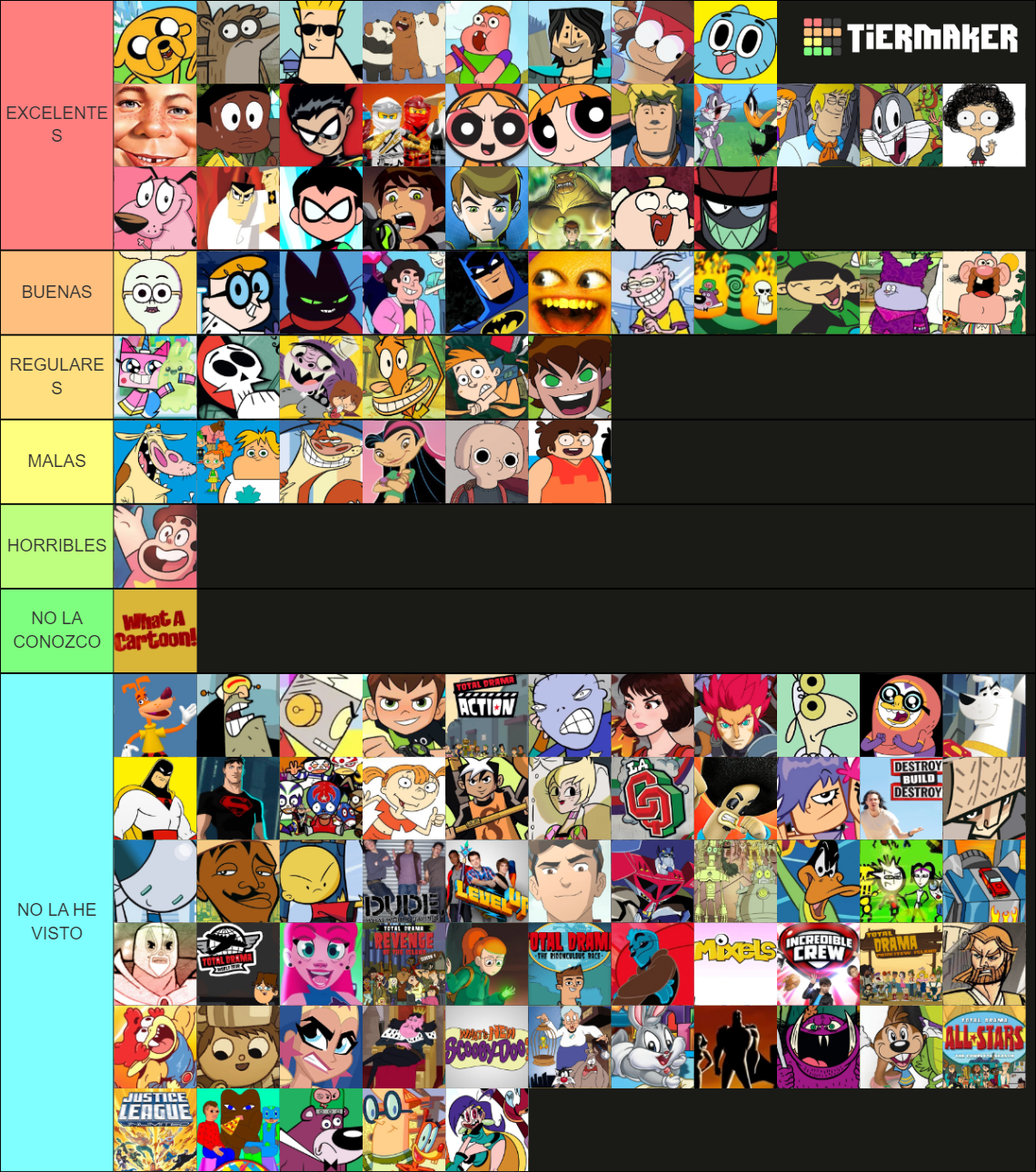 TODO Cartoon Network Tier List (Community Rankings) - TierMaker