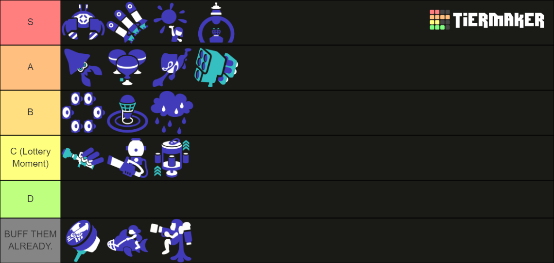 Splatoon 3 Specials Tier List (Community Rankings) - TierMaker