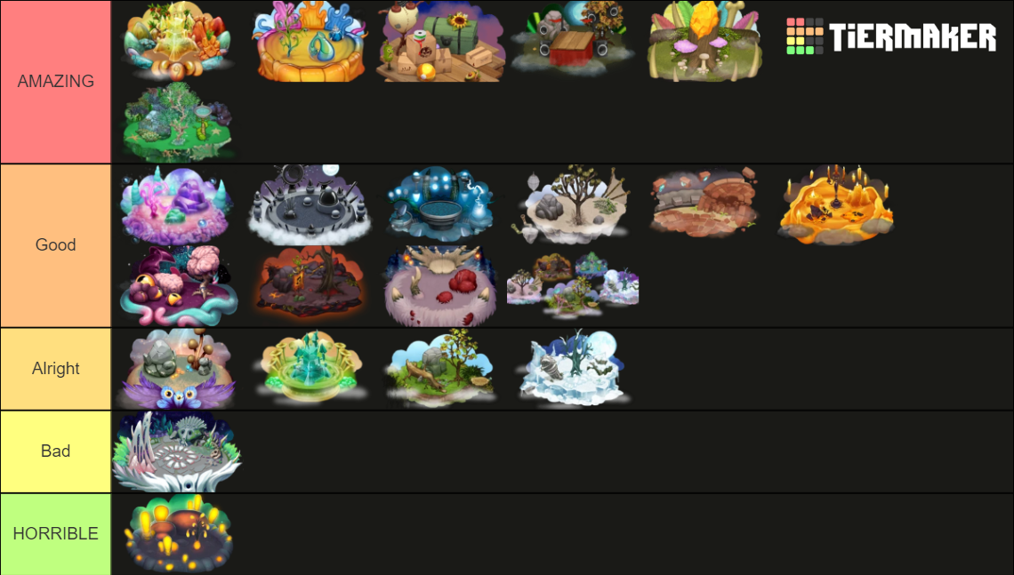 My Singing Monsters Island (October 2022) Tier List (Community Rankings) - TierMaker