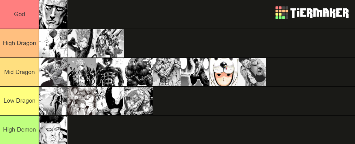 One Punch Man S Tier Heroes Ranked Tier List (Community Rankings ...