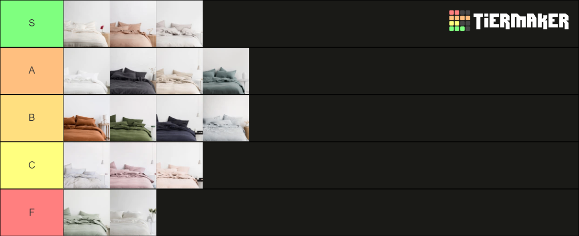 Bed Sheets Tier List (Community Rankings) - TierMaker