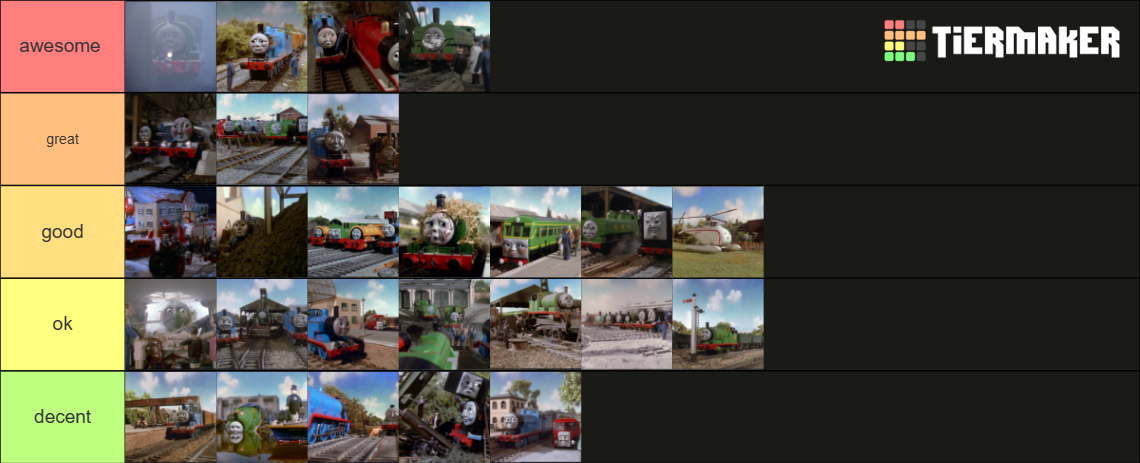 Thomas the Tank Engine (series 2 episodes) Tier List (Community ...