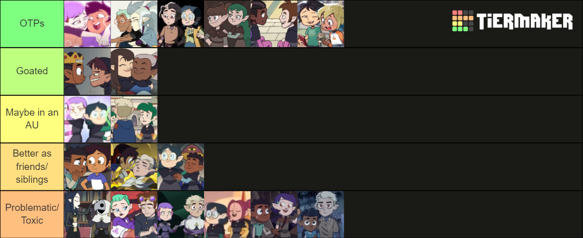 The Owl House Ships (S3) Tier List (Community Rankings) - TierMaker