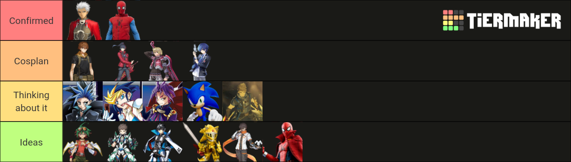 Cosplay Tier List (Community Rankings) - TierMaker
