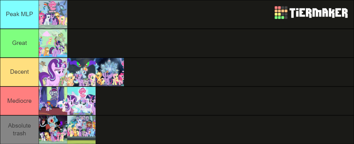 Every Season of MLP Ranked Tier List (Community Rankings) - TierMaker