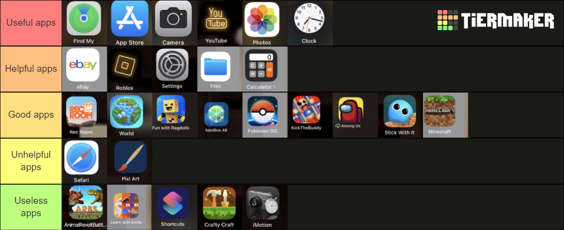 Apps (games and apps) Tier List (Community Rankings) - TierMaker