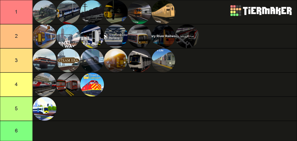 Roblox Train Games Tier List (Community Rankings) - TierMaker