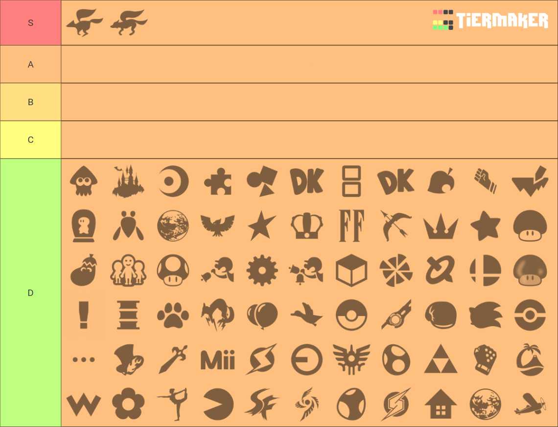Super Smash Bros. Series Symbols Tier List (Community Rankings) - TierMaker