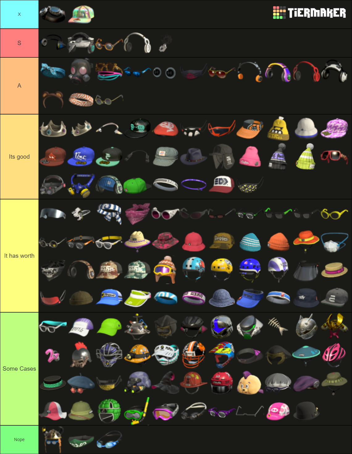 Headgear Teirlist (Fresh Season 2023) Tier List (Community Rankings ...