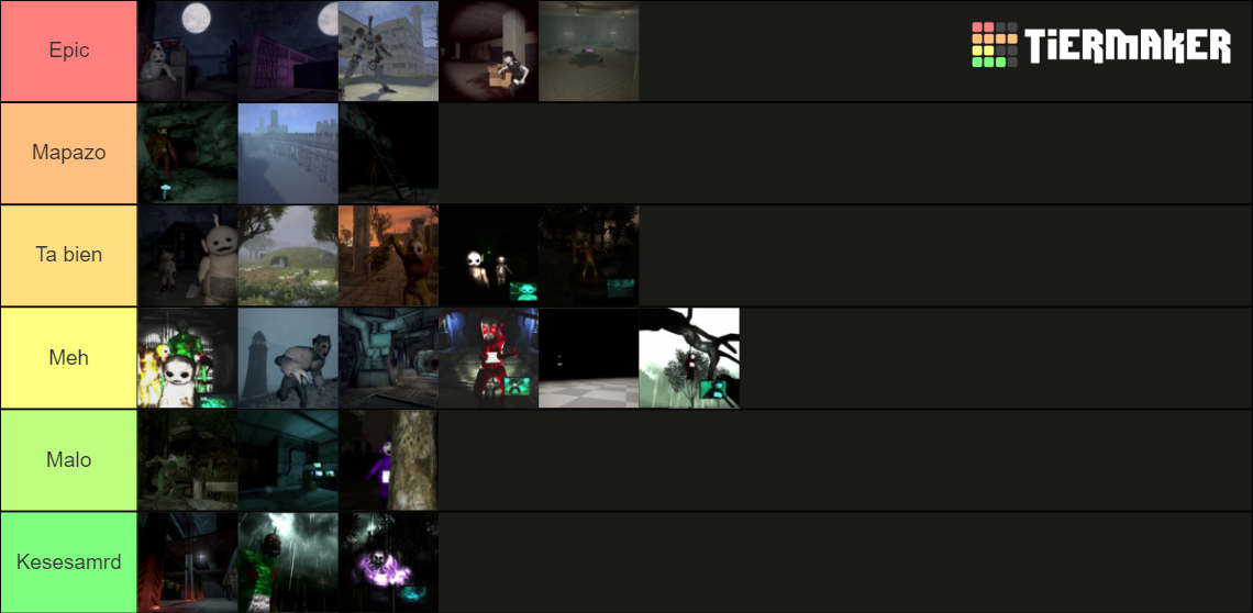 Slendytubbies 3 v2.46 Mapas Tier List (Community Rankings) - TierMaker