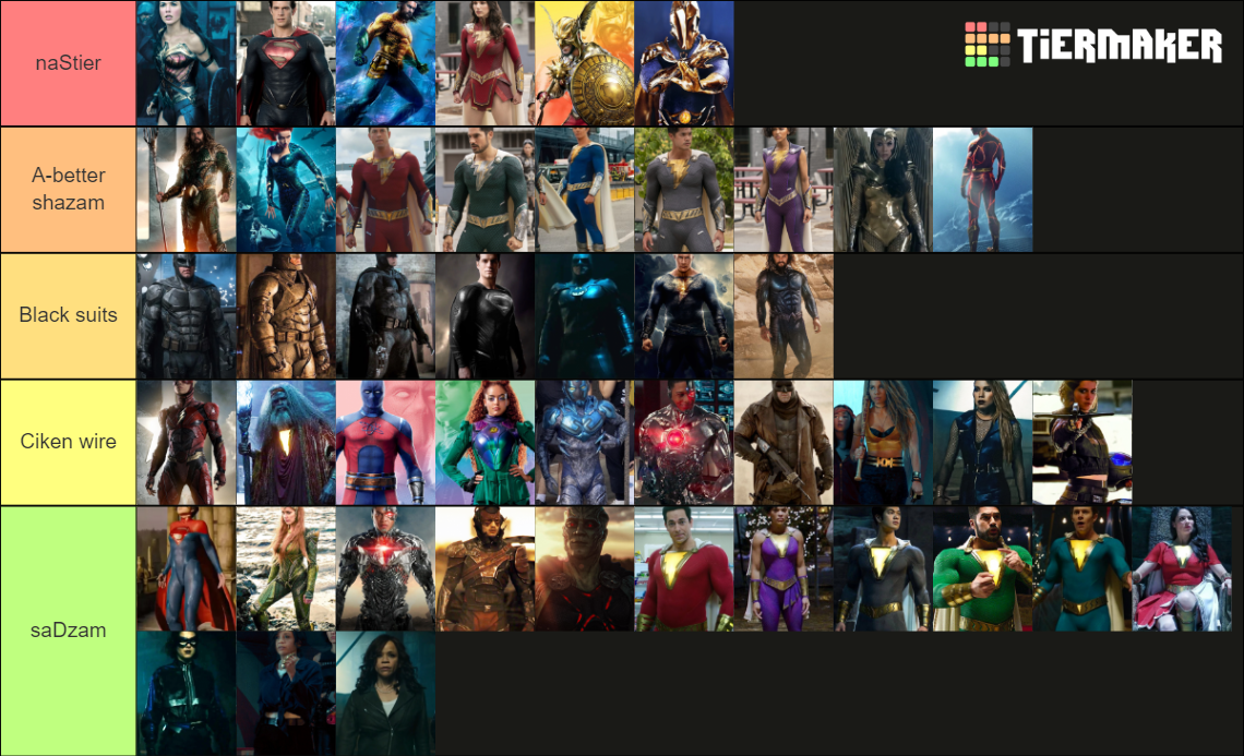 DCEU Heroes Drip Tier List (Community Rankings) - TierMaker