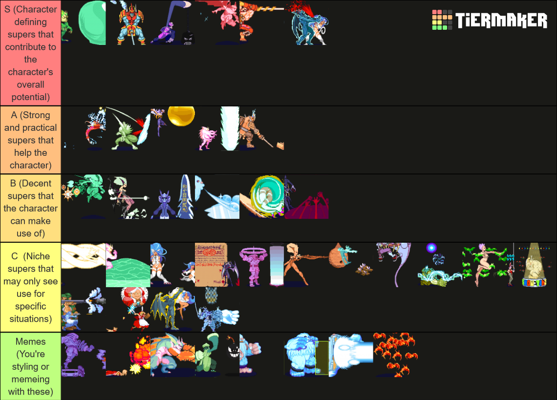 Vampire Savior EX Moves Tier List (Community Rankings) - TierMaker