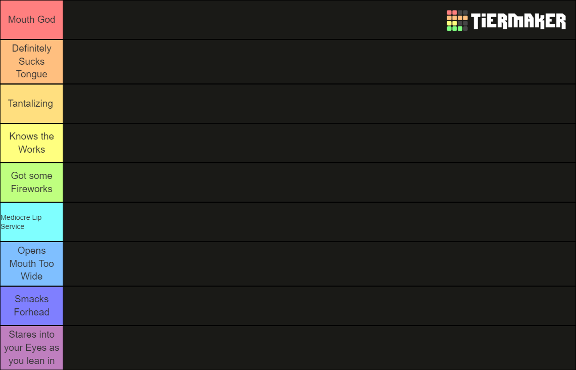 Overkill_Switch's Kissing Tier List (Community Rankings) - TierMaker