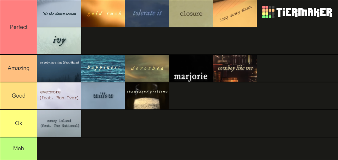 evermore song rank - taylor swift Tier List (Community Rankings ... evermore song rank - taylor swift Tier List (Community Rankings ...