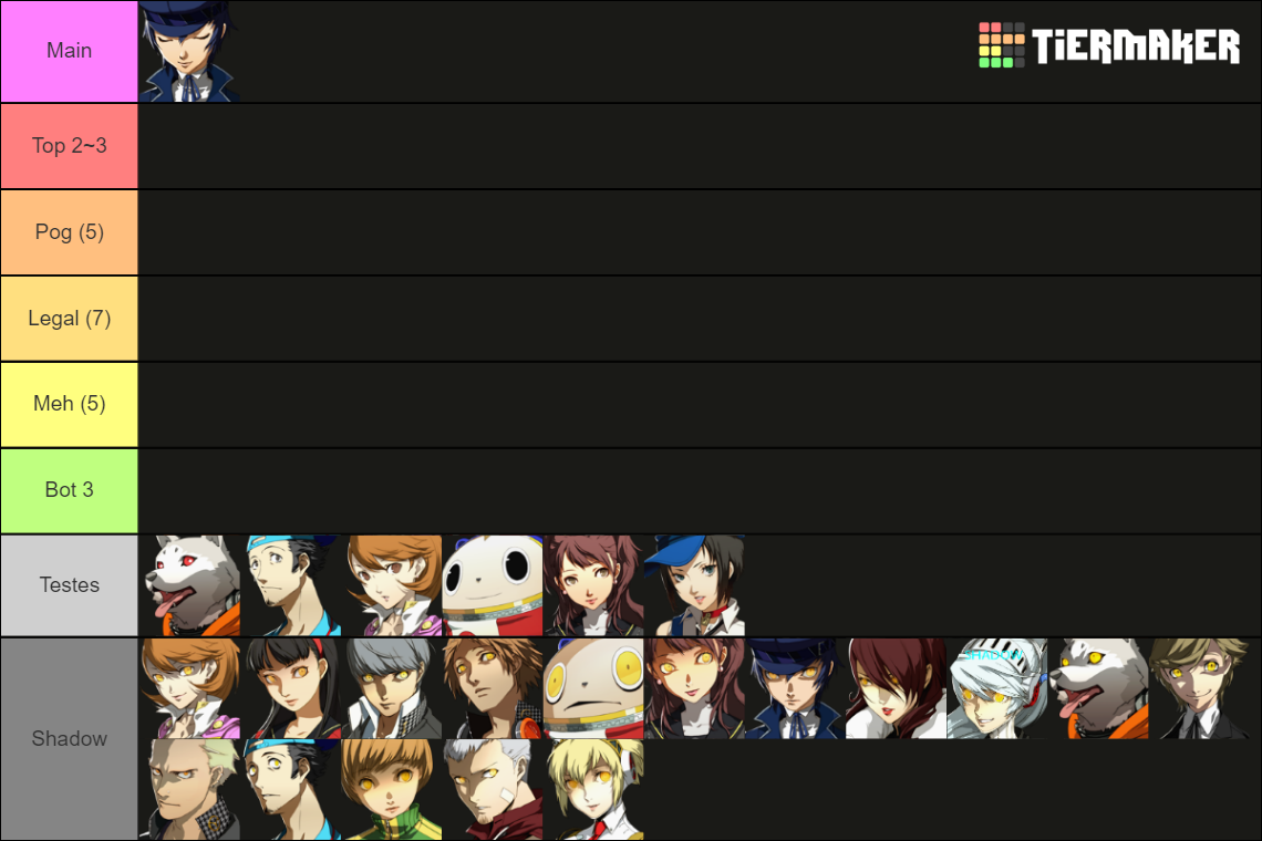 Persona 4 Arena Ultimax Tier List (Community Rankings) - TierMaker