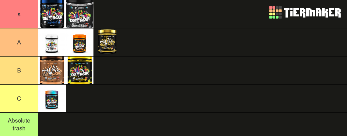 Disorder Flavours (Pre-Workout) Tier List (Community Rankings) - TierMaker