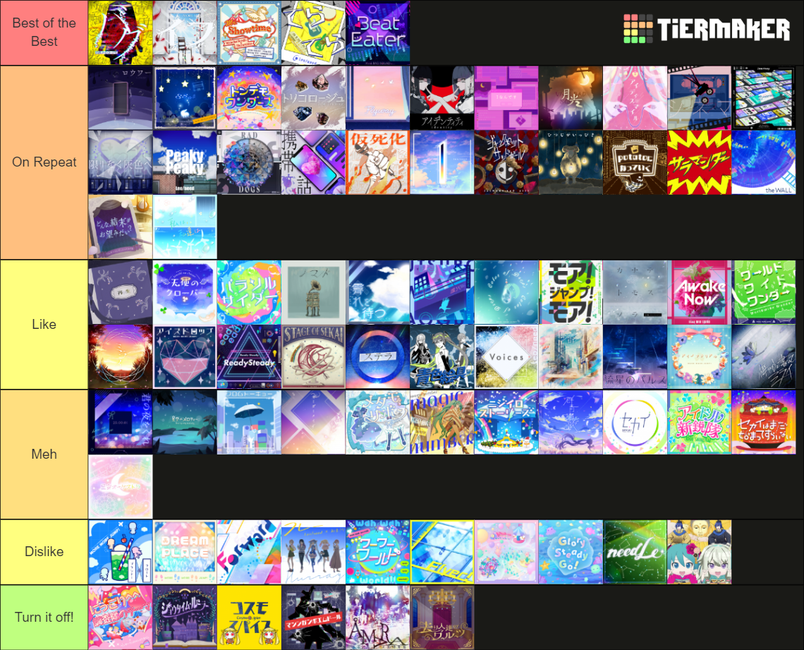 Project Sekai Commissioned Songs Tier List (Community Rankings) - TierMaker