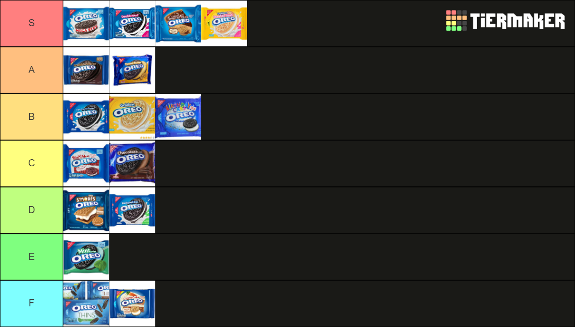Oreo Flavours Tier List (Community Rankings) - TierMaker