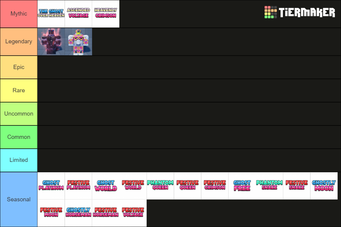 Skin Rarity Tier List (Community Rankings) - TierMaker