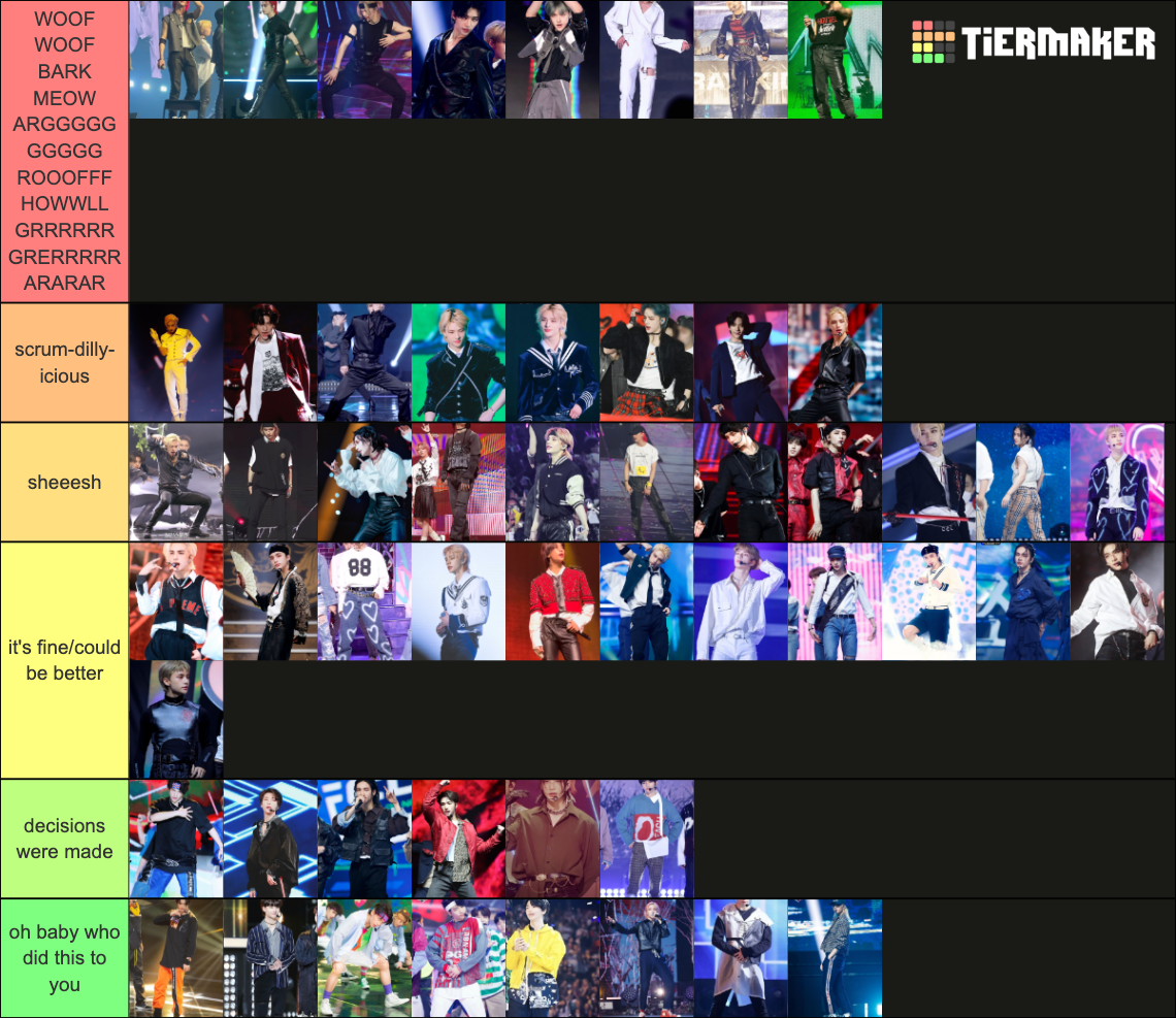 ranking hyunjin's stage outfits Tier List (Community Rankings) - TierMaker