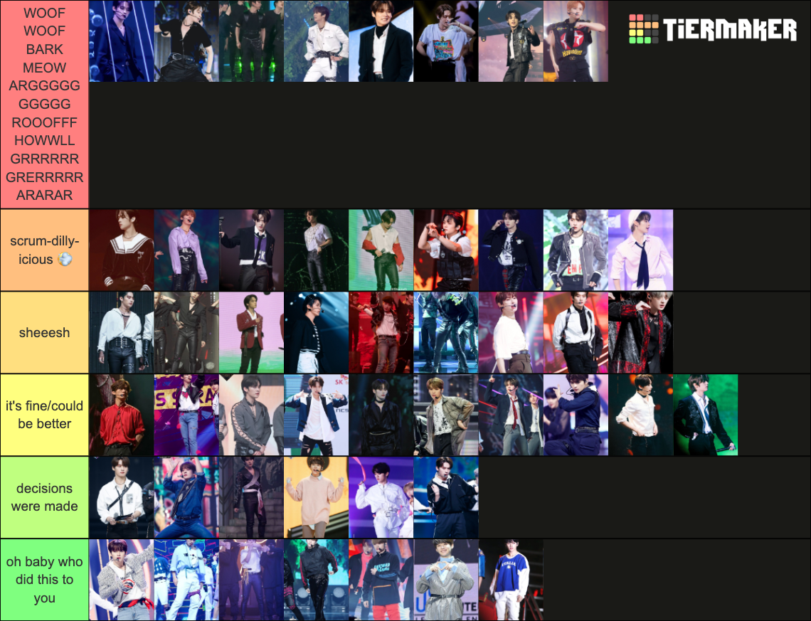 ranking lee know's stage outfits Tier List (Community Rankings) - TierMaker