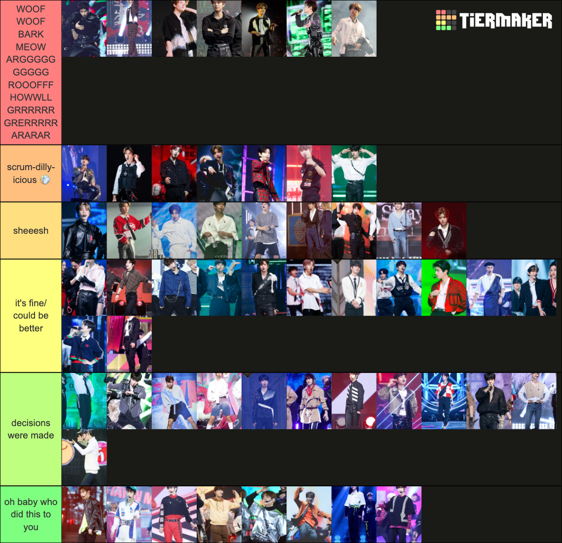 ranking seugmin's stage outfits Tier List (Community Rankings) - TierMaker