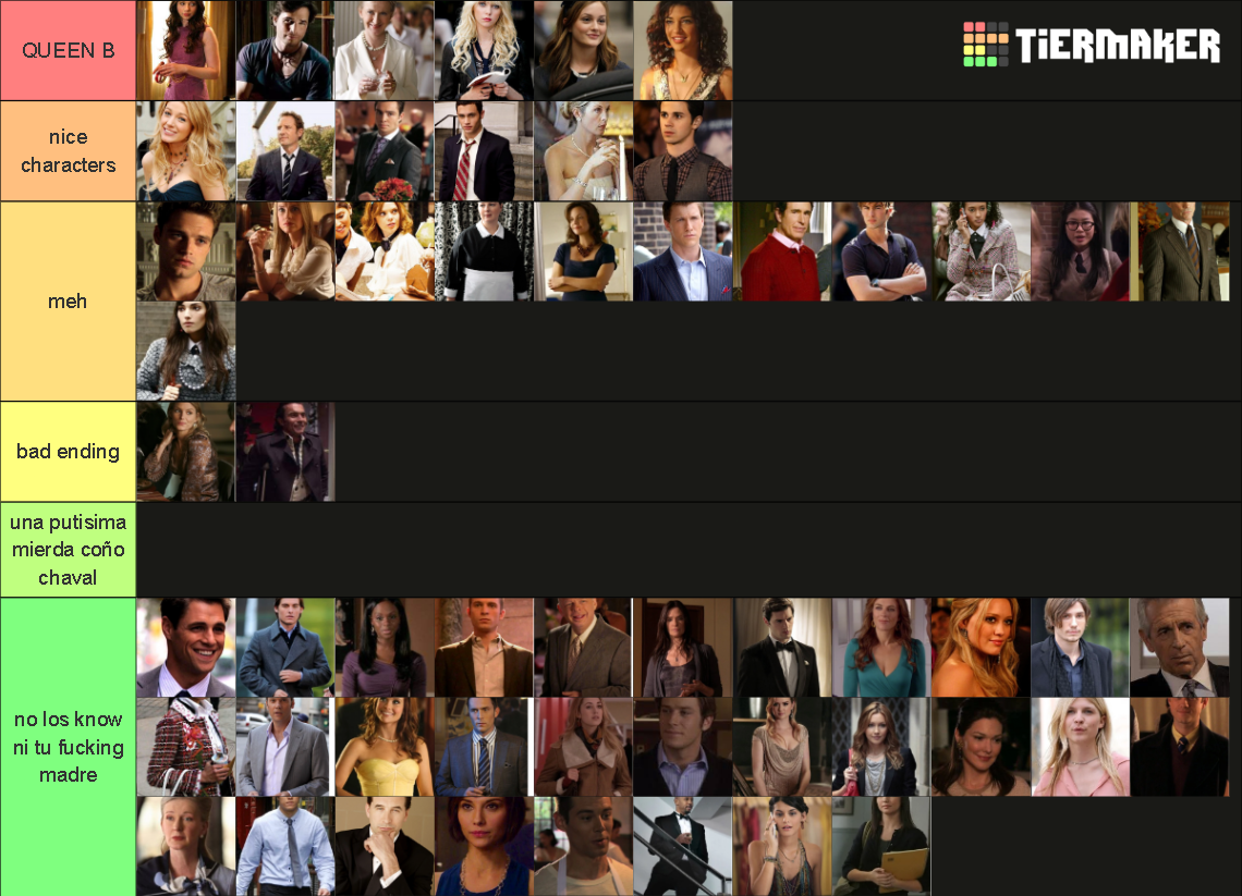 GOSSIP GIRL DEFINITIVE ALL CHARACTERS Tier List (Community Rankings ...