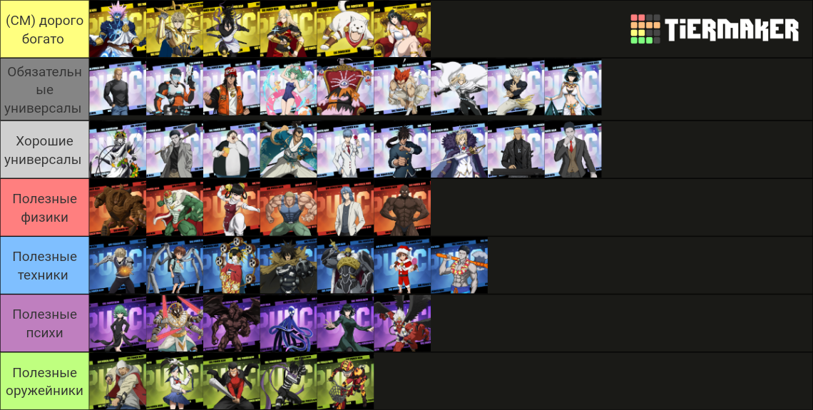 OPM Tier List (Community Rankings) - TierMaker