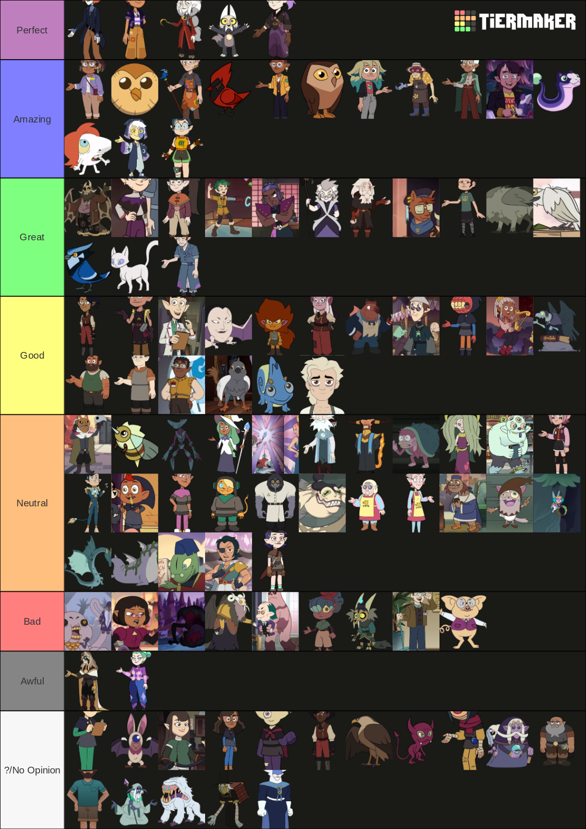All of The Owl House Characters Tier List (Community Rankings) - TierMaker