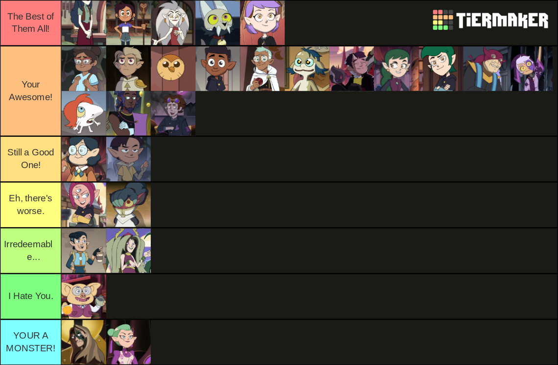 The Owl House (All Major Characters) Tier List (Community Rankings ...