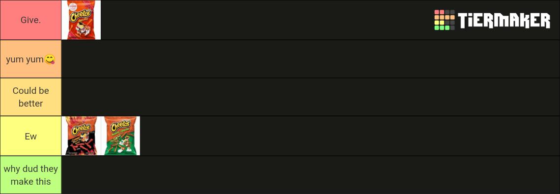 Cheeto flavors Tier List (Community Rankings) - TierMaker