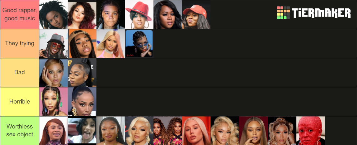 Best and worst female rappers Tier List (Community Rankings) - TierMaker