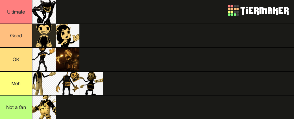 Bendy and the Ink Machine Rated Tier List (Community Rankings) - TierMaker