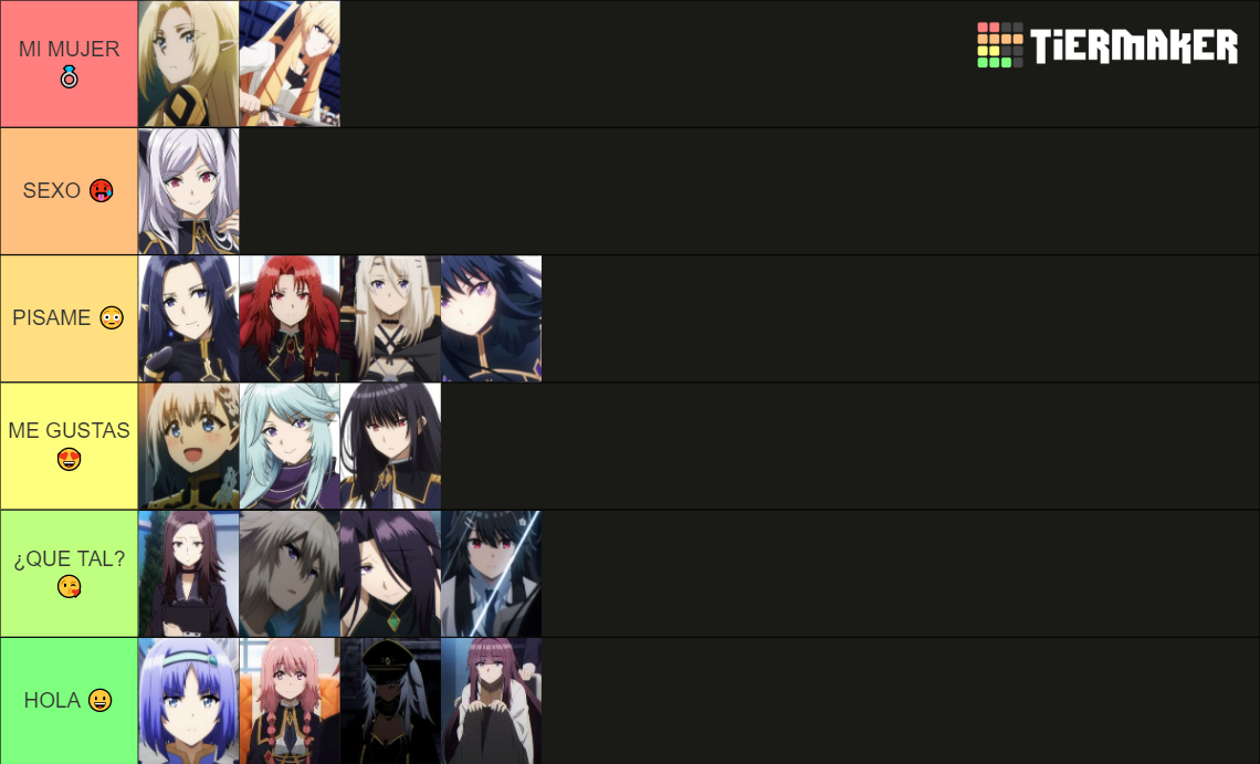 WAIFUS SHADOW Tier List (Community Rankings) - TierMaker