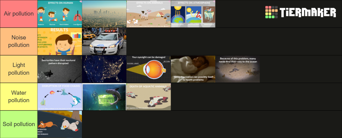 Effects of pollution Tier List (Community Rankings) - TierMaker